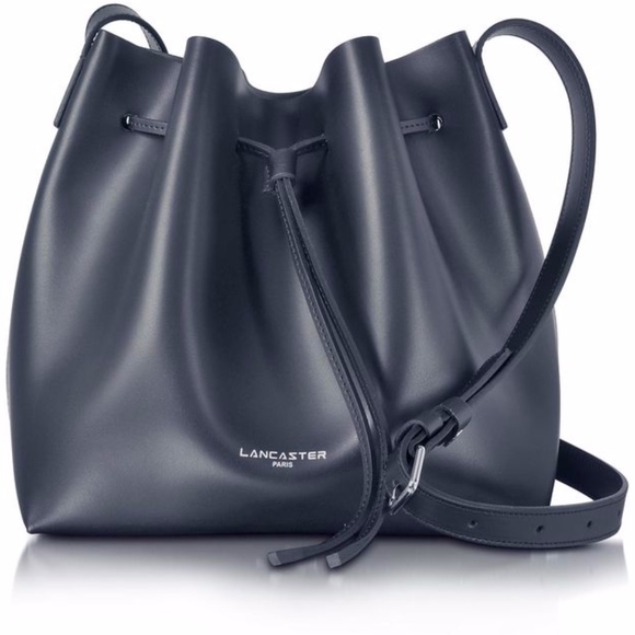 Lancaster | Bags | Lancaster Paris Pur Smooth Leather Bucket Bag Blue ...